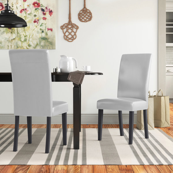 dining room chairs grey leather